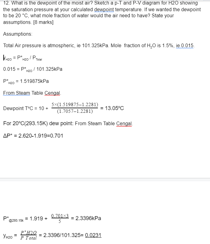 Solved 16. If the fuel and air enter your combustion chamber | Chegg.com