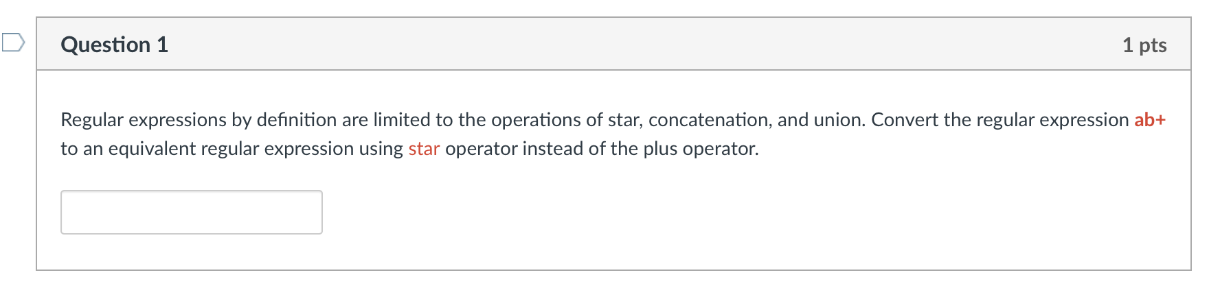 Solved Regular expressions by definition are limited to the | Chegg.com