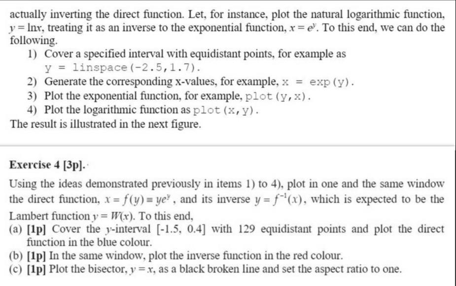 Solved actually inverting the direct function. Let, for | Chegg.com