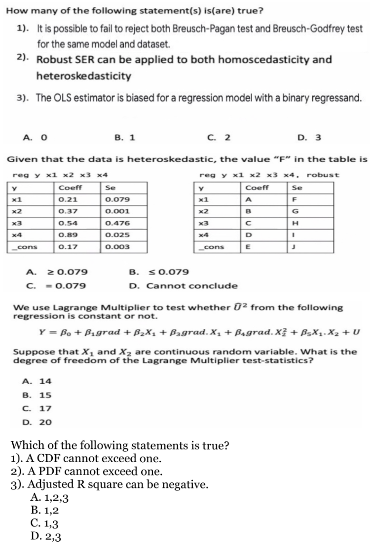 Solved Repost Question: 4 Multiple Choice Questions, Please | Chegg.com