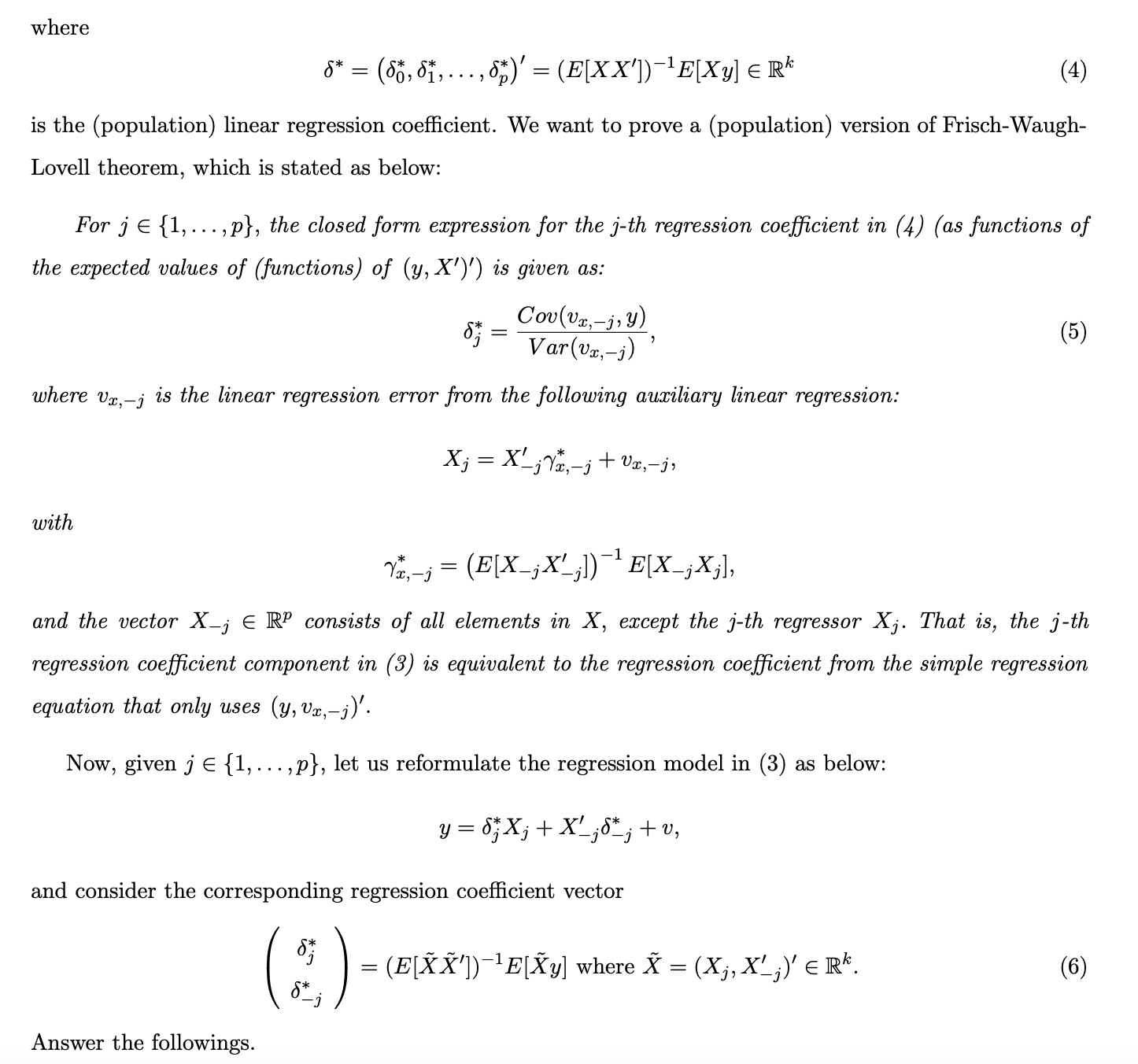 Solved In this problem set, we denote (y,X′)′∈Rk+1 a random | Chegg.com