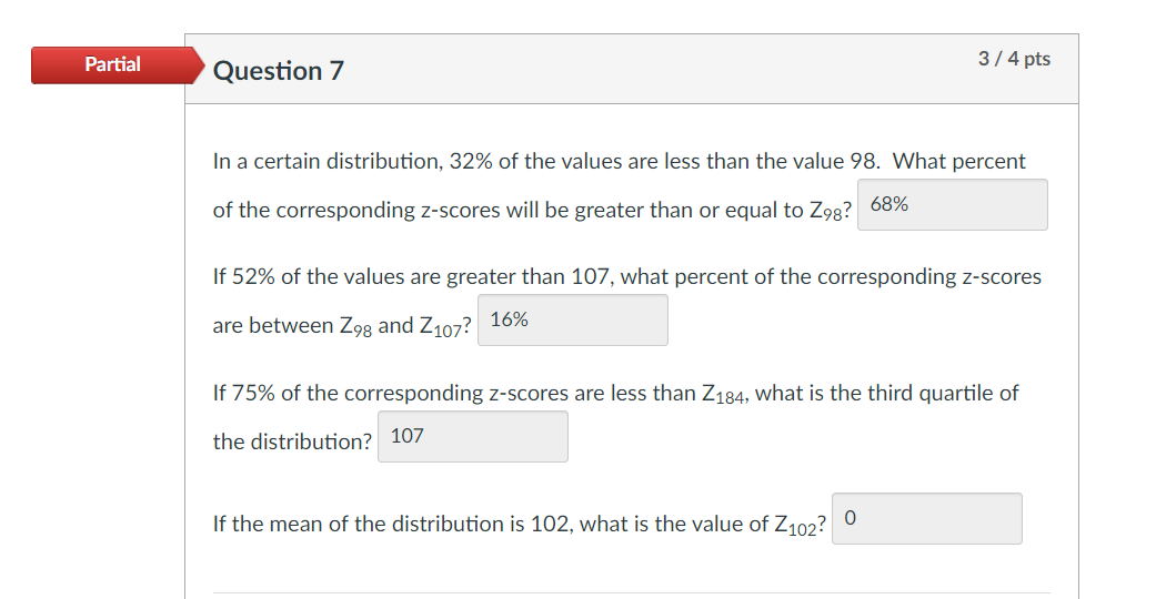 Solved In a certain distribution, 32% of the values are less | Chegg.com