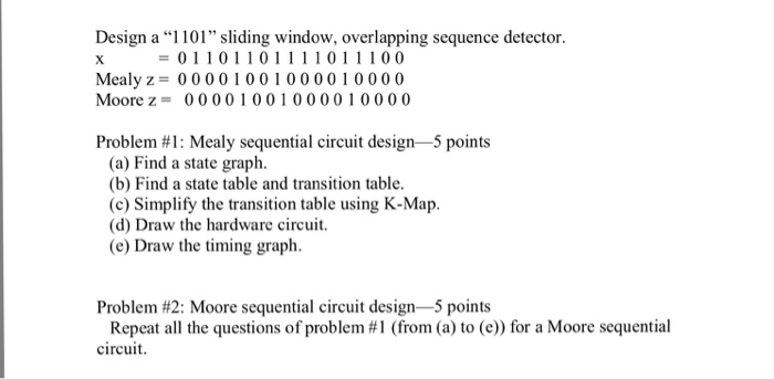 Design a "101" sliding window, overlapping sequence | Chegg.com