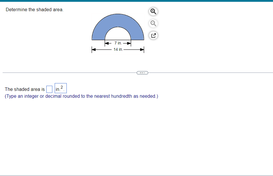Solved Determine the shaded area. The shaded area is (Type | Chegg.com