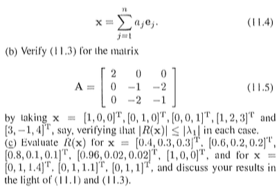Solved 11. (Rayleigh's quotient) Let A be a symmetric n x n | Chegg.com
