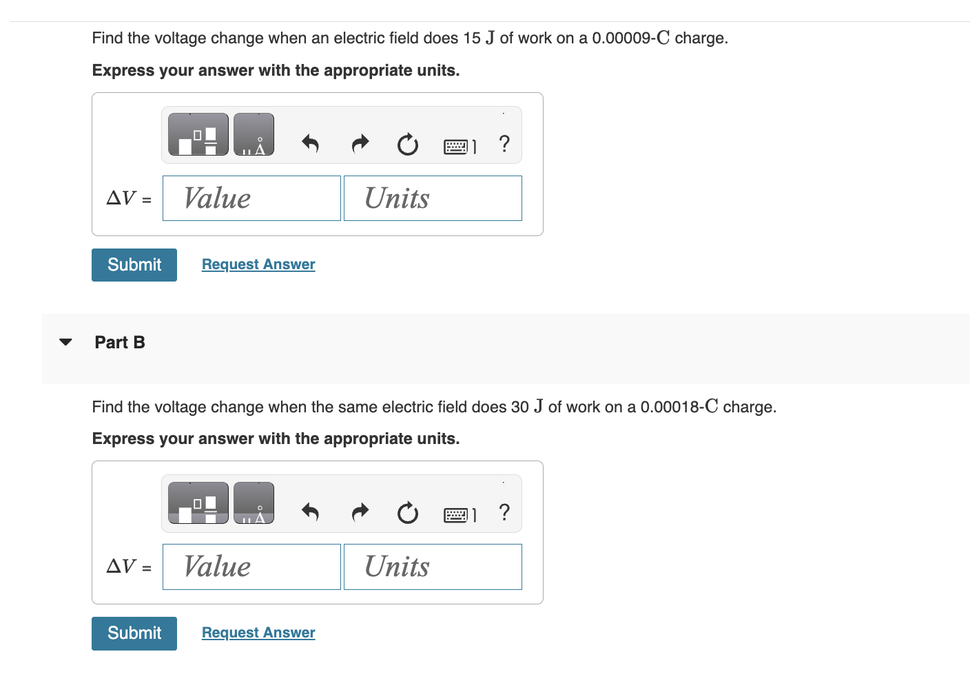 Solved Find the voltage change when an electric field does | Chegg.com