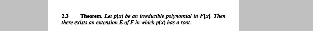 Solved 2.3 Theorem. Let p(x) be an irreducible polynomial in | Chegg.com