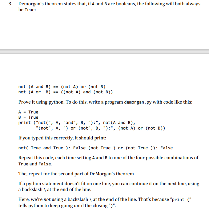 Solved 3. Demorgan's theorem states that, if A and B are | Chegg.com