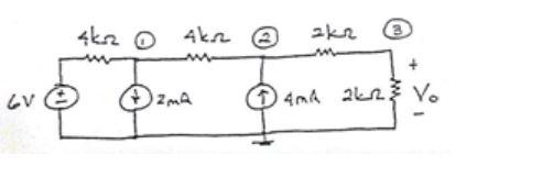 Solved For the following circuit find Vo. Verify your answer | Chegg.com