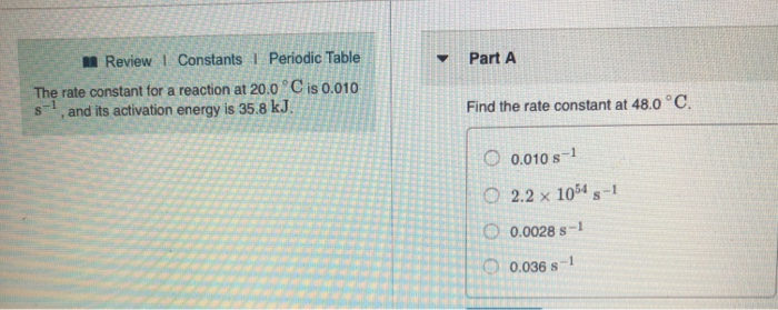 Solved la Review 1 Constants i Periodic Table Part A The | Chegg.com