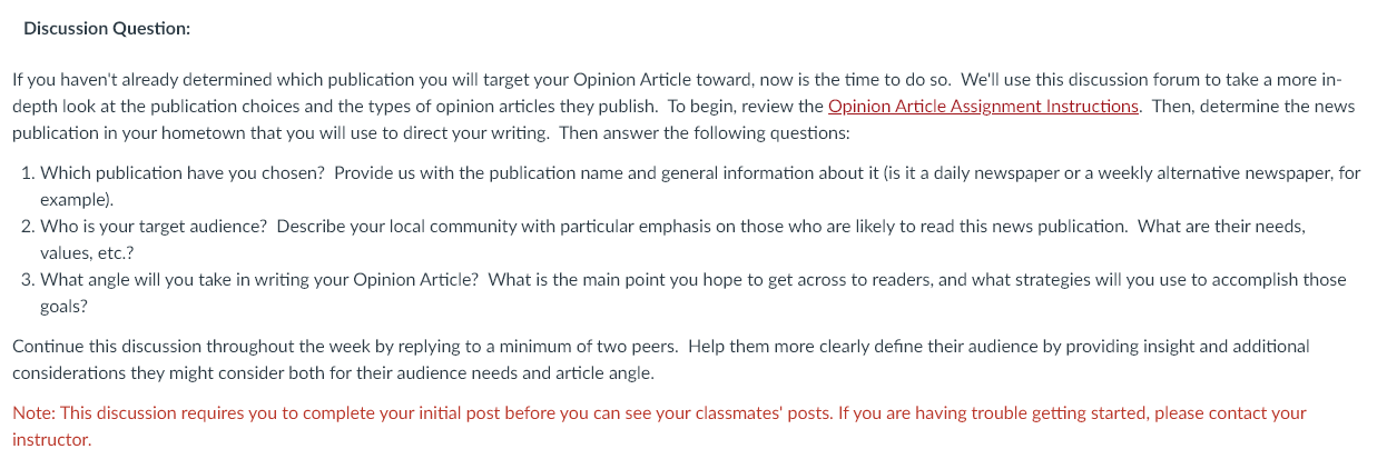 Discussion Question: If you haven't already | Chegg.com