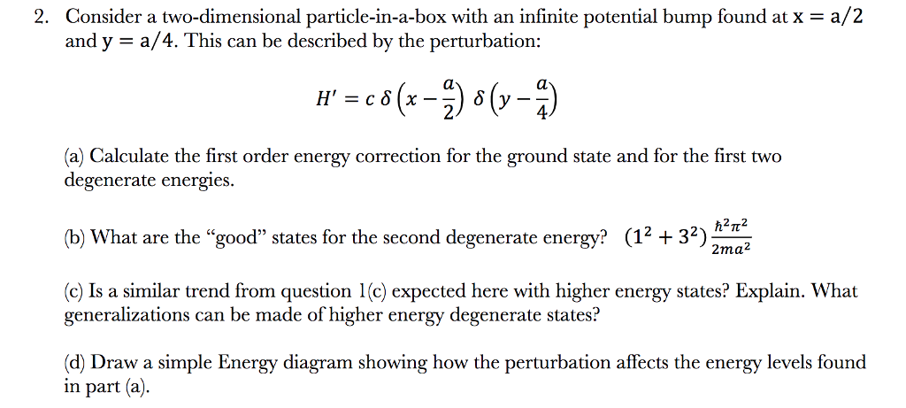 Solved Consider a two-dimensional particle-in-a-box with an | Chegg.com