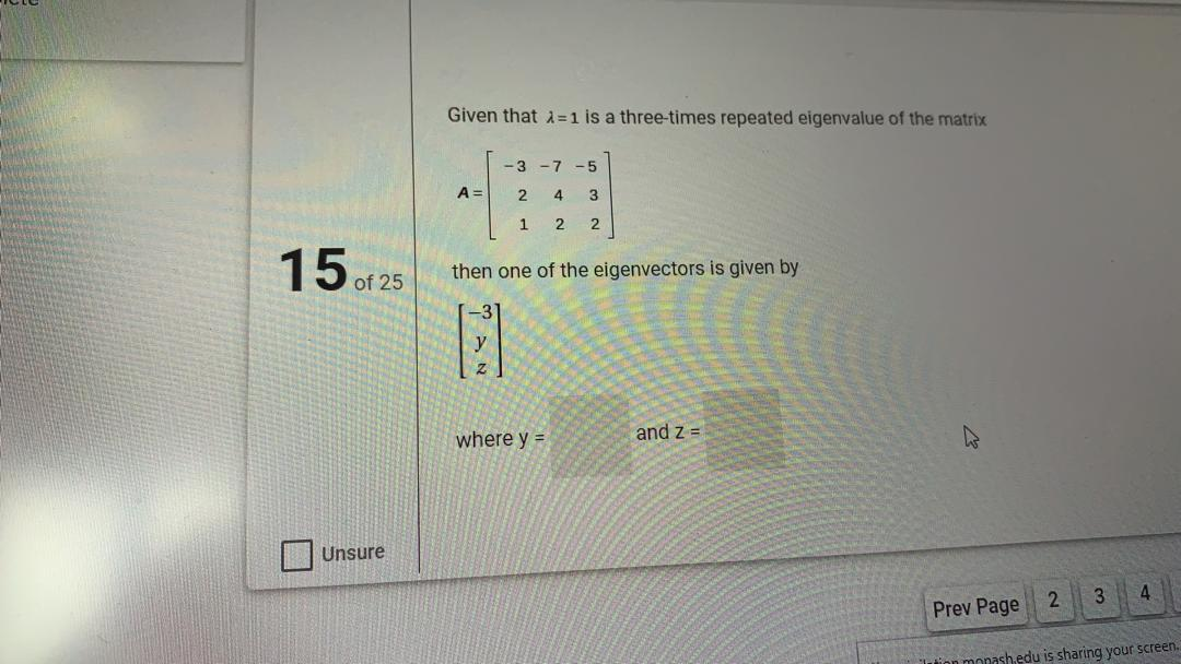 Solved Given that i=1 is a three-times repeated eigenvalue | Chegg.com
