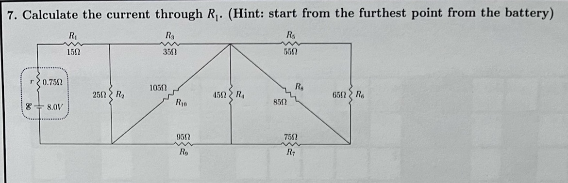 [solved] Calculate The Current Through R 1 Hint Start