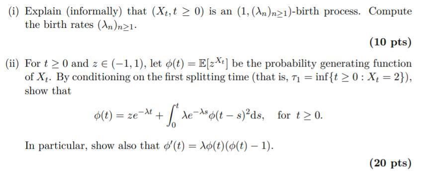Exercise 2. Consider a bacteria colony where each | Chegg.com