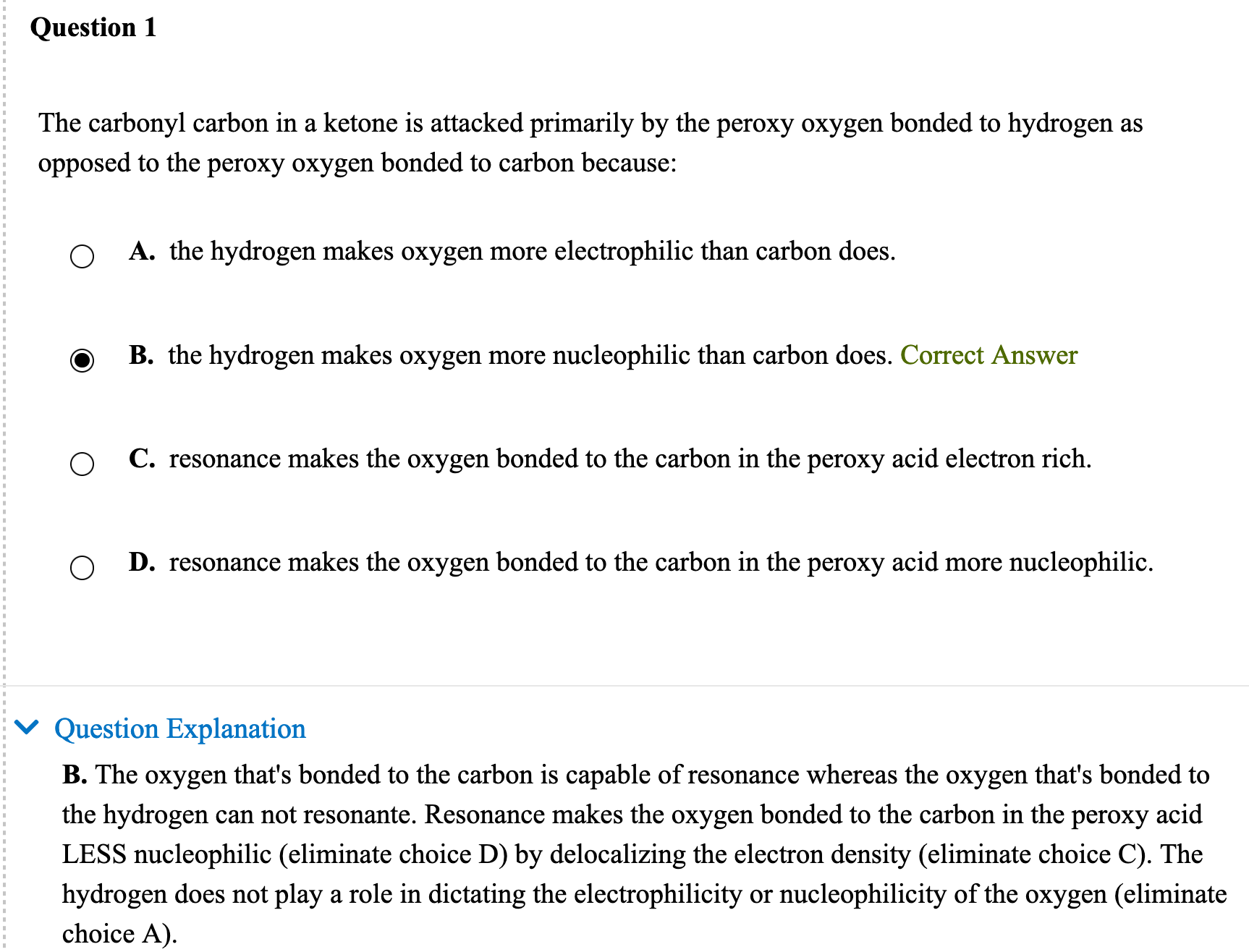 Solved Peroxy acids are capable of oxidizing ketones to | Chegg.com