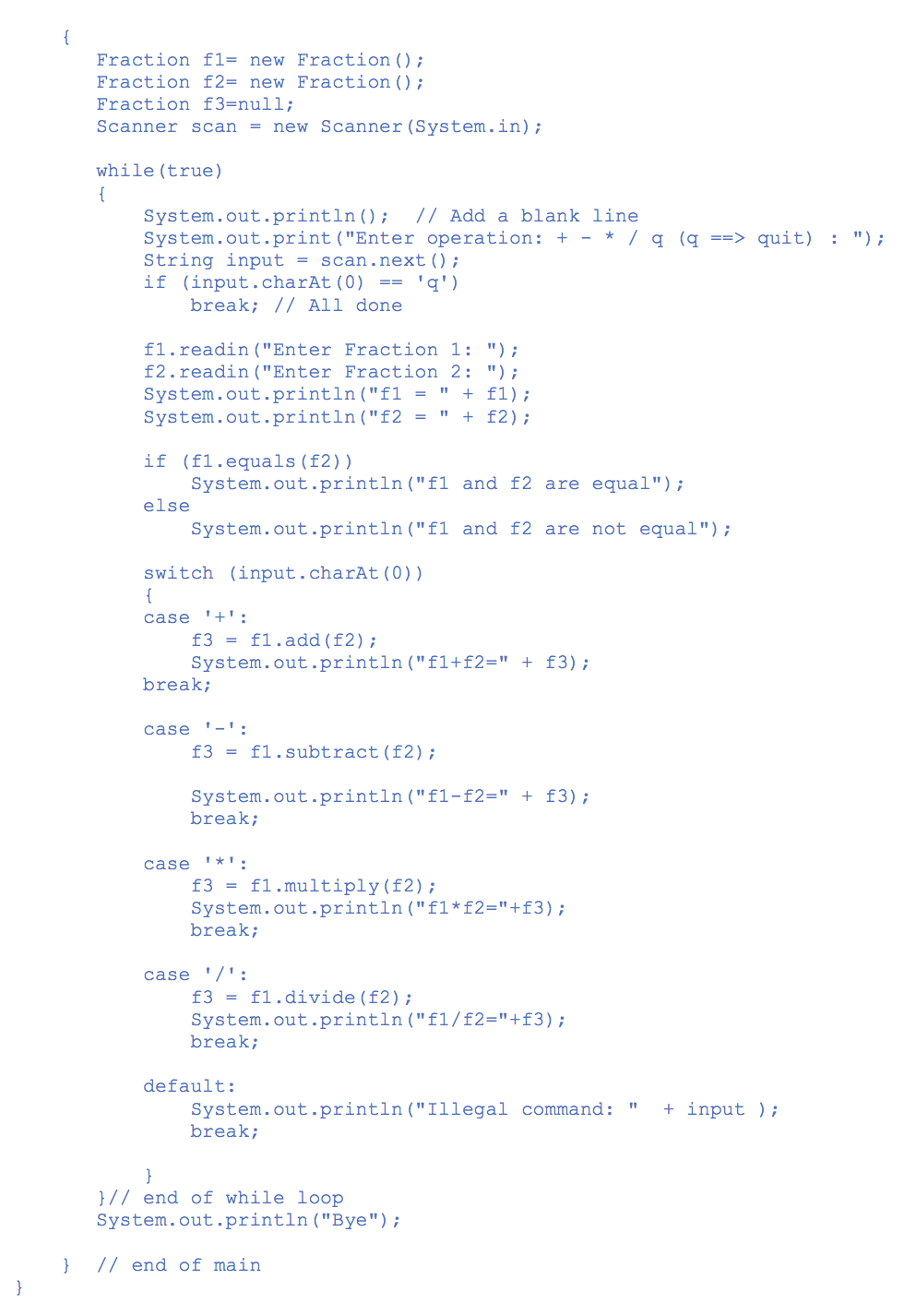 Solved Fraction Problem Create a class called Fraction. | Chegg.com