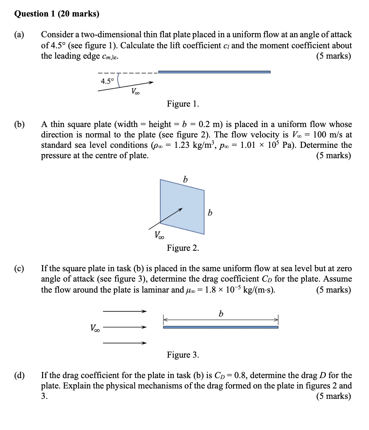 Solved (a) Consider a two-dimensional thin flat plate placed | Chegg.com