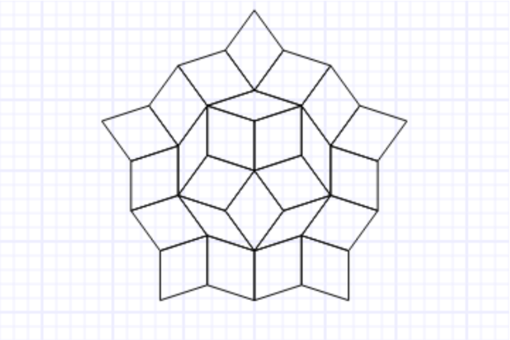 Solved Penrose tilings are non-periodic tilings. Here is an | Chegg.com