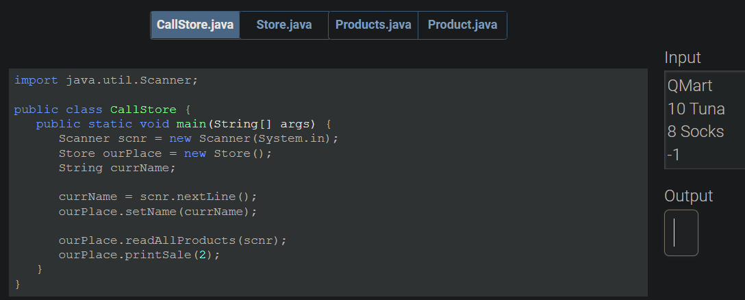 Solved CallStore.java Store.java Products.java Product.java | Chegg.com