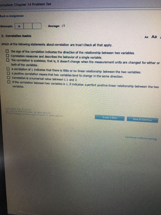 Solved omplete: Chapter 14 Problem Set Back to Assignment | Chegg.com
