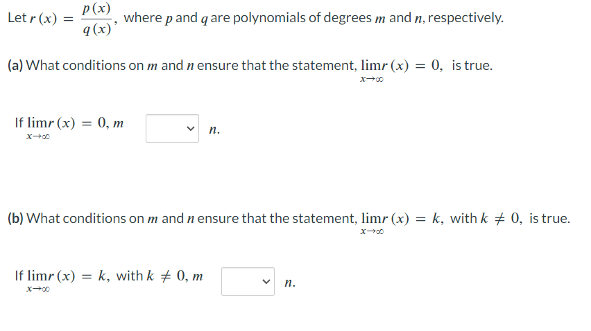 Solved Let r(x)=q(x)p(x), where p and q are polynomials of | Chegg.com