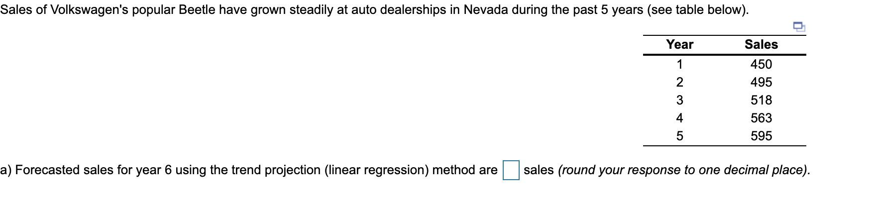 Solved 2. The MAD for a linear regression | Chegg.com