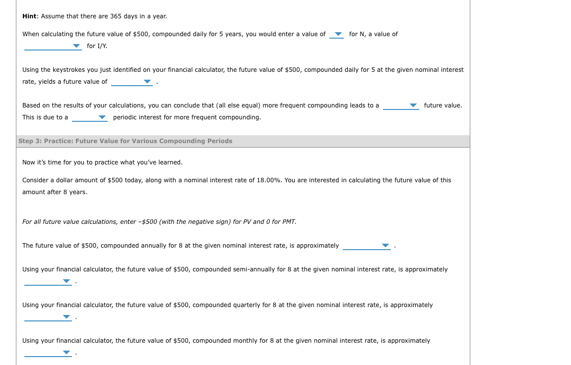 3. Future Value for Various Compounding Periods | Chegg.com