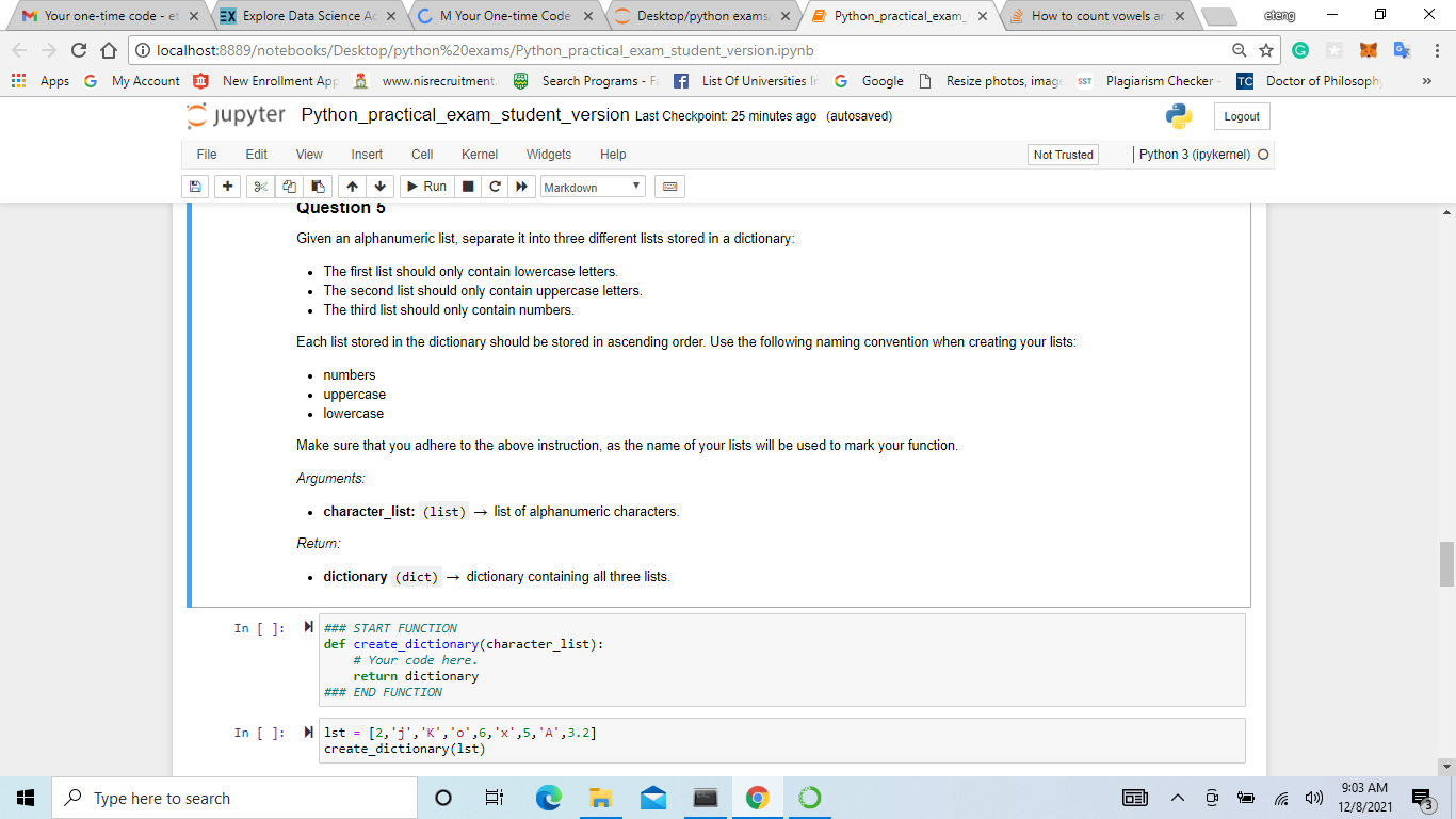 Solved M Your one-time code - e EX Explore Data Science Ac x | Chegg.com