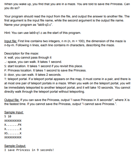 Solved C program required. Read the input from an input file | Chegg.com