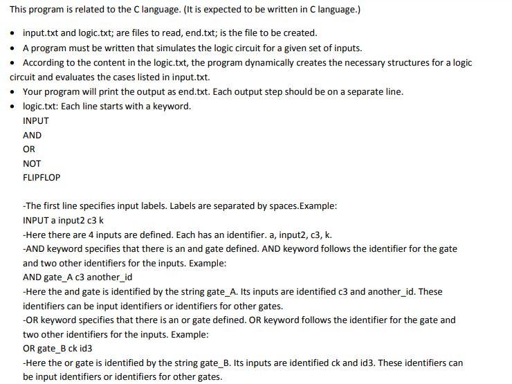 Solved This program is related to the Clanguage. (It is | Chegg.com
