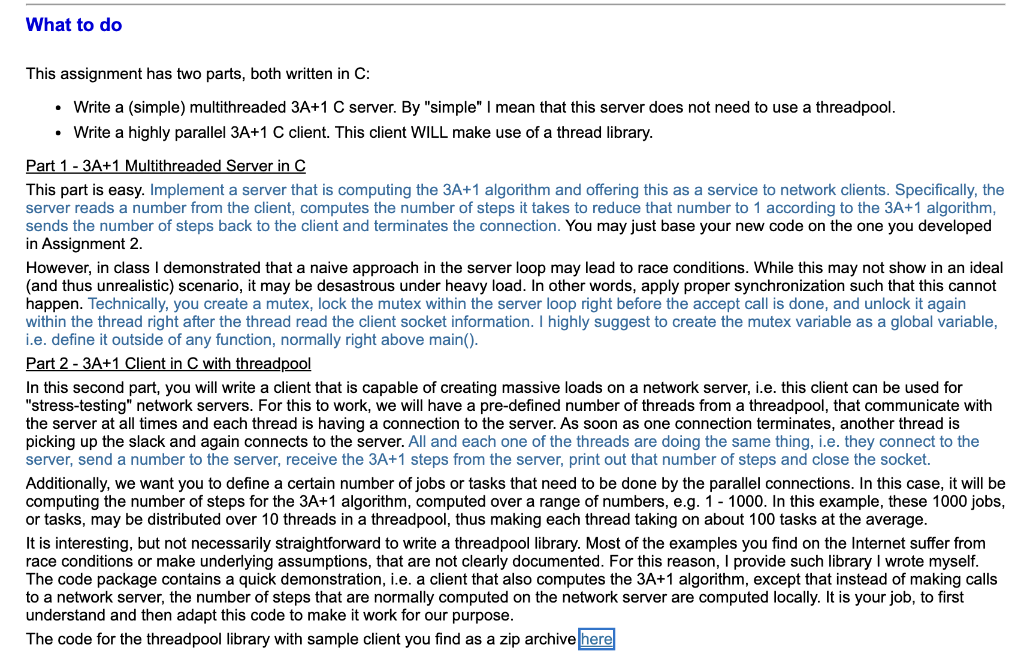 What to do This assignment has two parts, both | Chegg.com