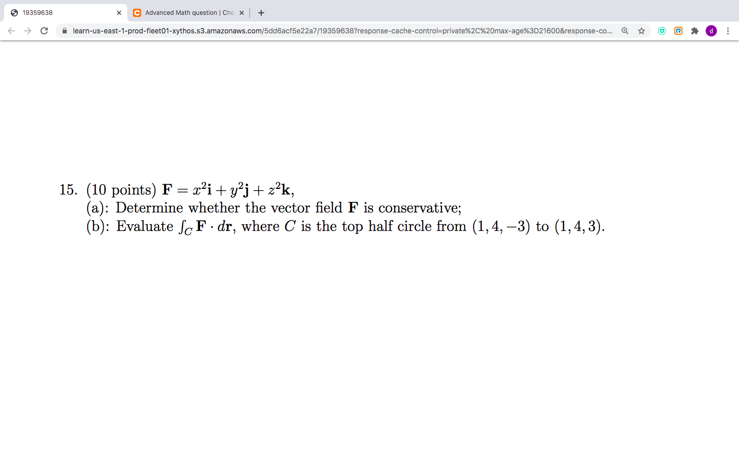 Solved 19359638 х + C Advanced Math question | Che X | Chegg.com