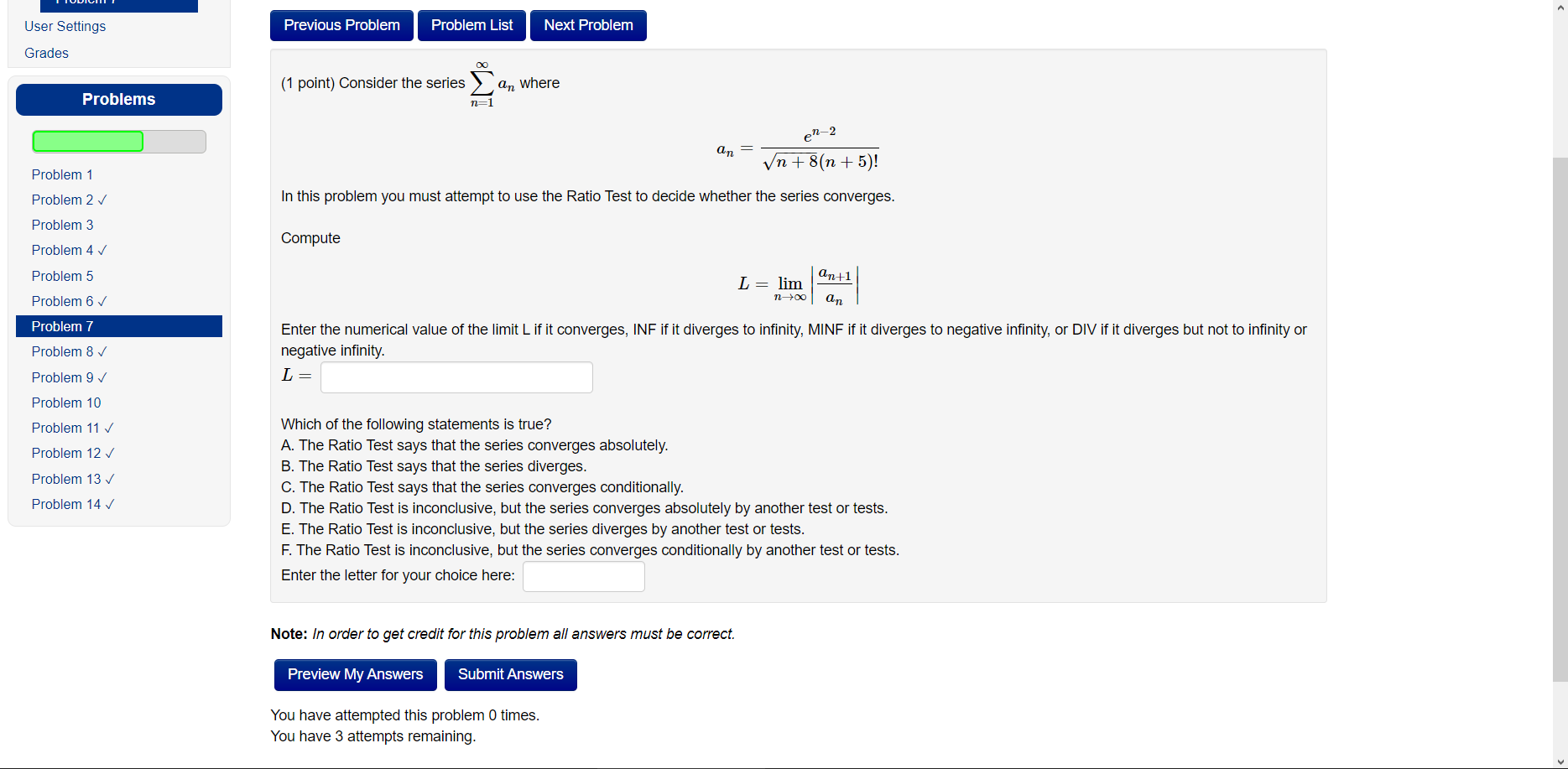 Solved User Settings Grades Problems Problem 1 Problem 2 | Chegg.com