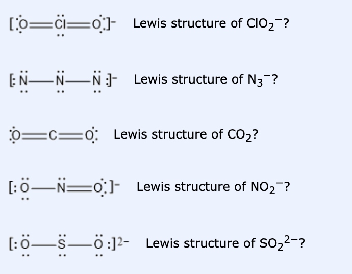 Solved Lewis Diagrams -- Triatomic Molecules and IonsOf the | Chegg.com