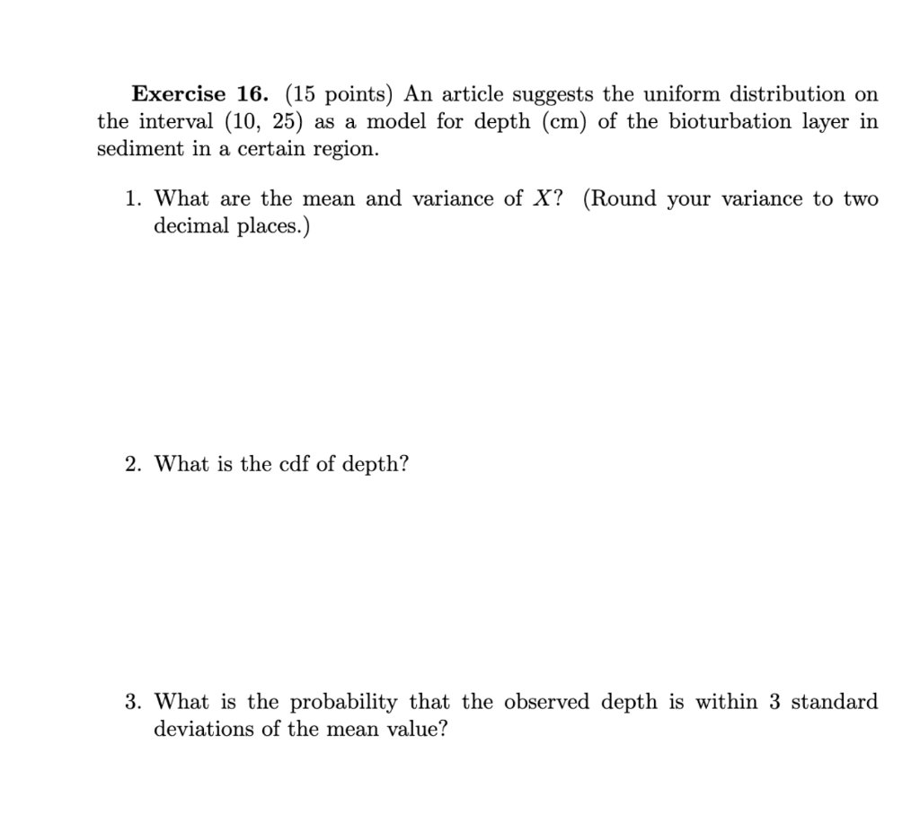 Solved Exercise 16. (15 points) An article suggests the | Chegg.com