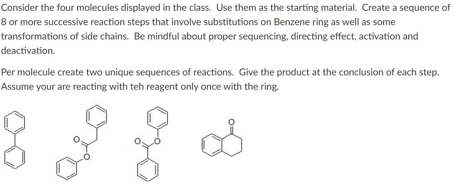 Solved Consider the four molecules displayed in the class. | Chegg.com