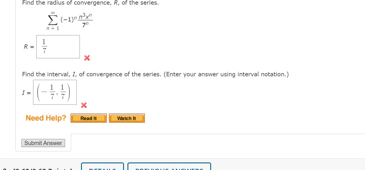 Solved Find the radius of convergence, R, of the series. | Chegg.com