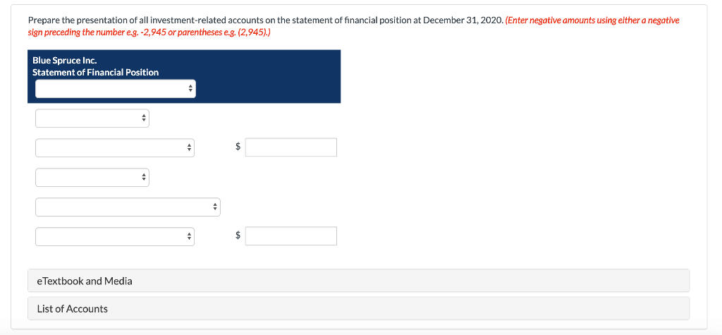 Solved At December 31, 2020, the equity investments of Blue | Chegg.com