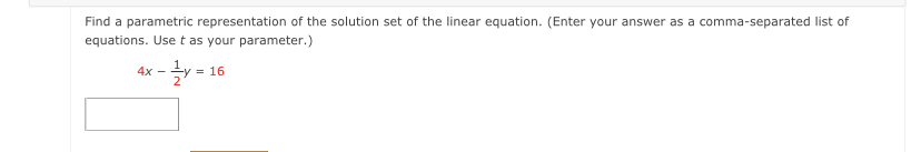 Solved Find a parametric representation of the solution set | Chegg.com
