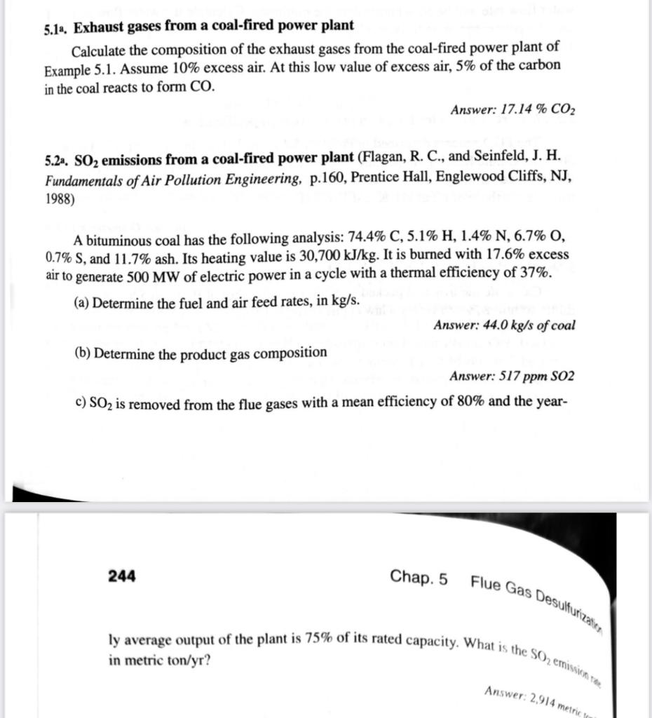 Example 5.1: Cogentrix, Inc., a cogeneration outfit, | Chegg.com