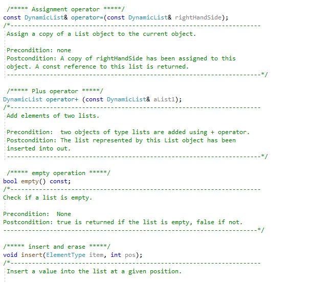 Solved ypedet int ElementType; lass Dynamiclist ablic: | Chegg.com