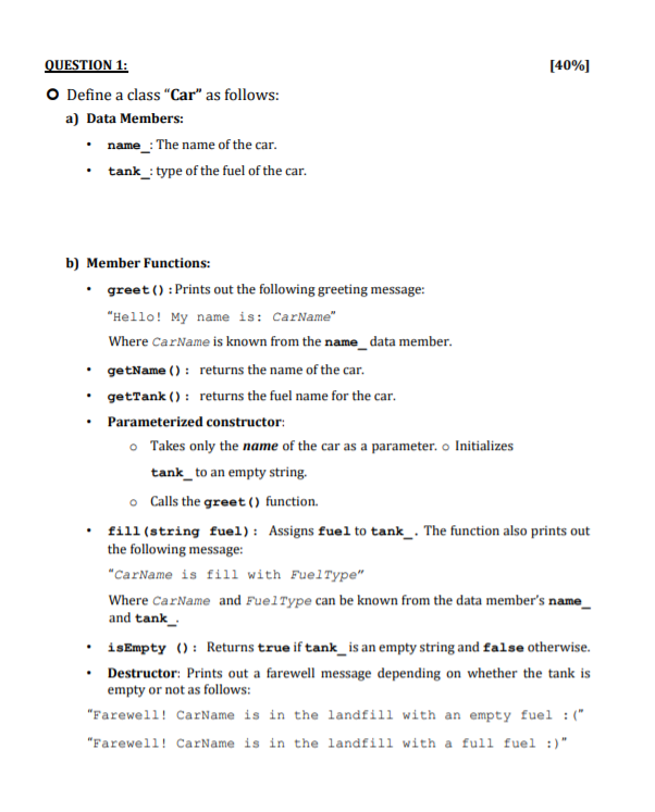 Solved O Implement a driver program as follows: a Define | Chegg.com