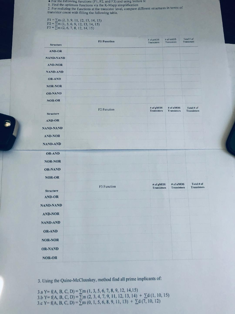 Solved • For the following functions (F1, F2, and F3) and | Chegg.com
