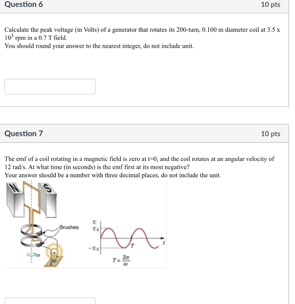 Solved Question 6 10 pts Calculate the peak voltage (in | Chegg.com Solved Question 6 10 pts Calculate the peak voltage (in | Chegg.com