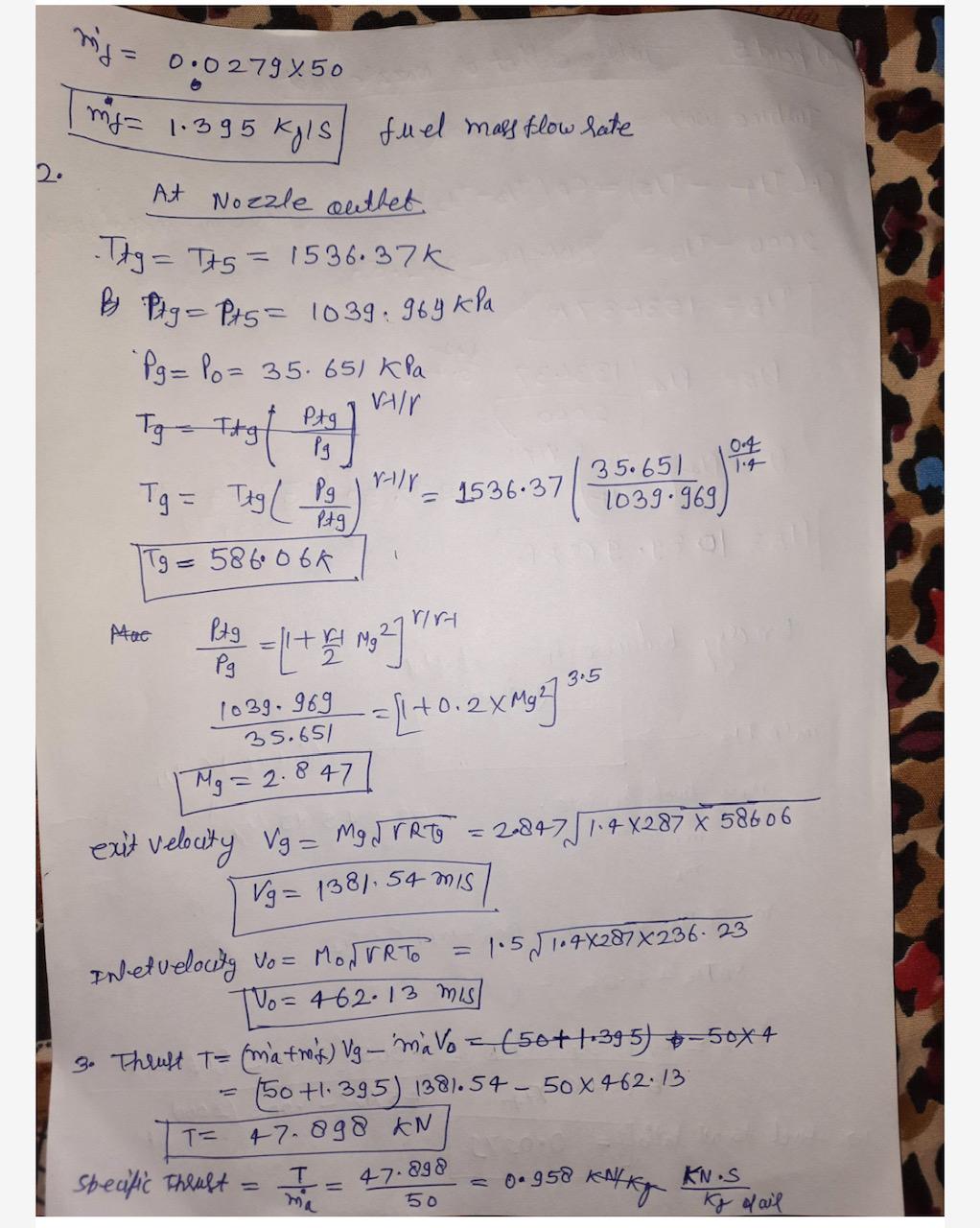 Solved Ideal turbojet propelling M0 = 1.5, h = 8000m | Chegg.com