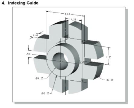 Solved Indexing Guide: I need it drawn in Autocad 2D. Also, | Chegg.com