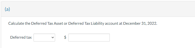 The differences between the carrying amounts and tax | Chegg.com