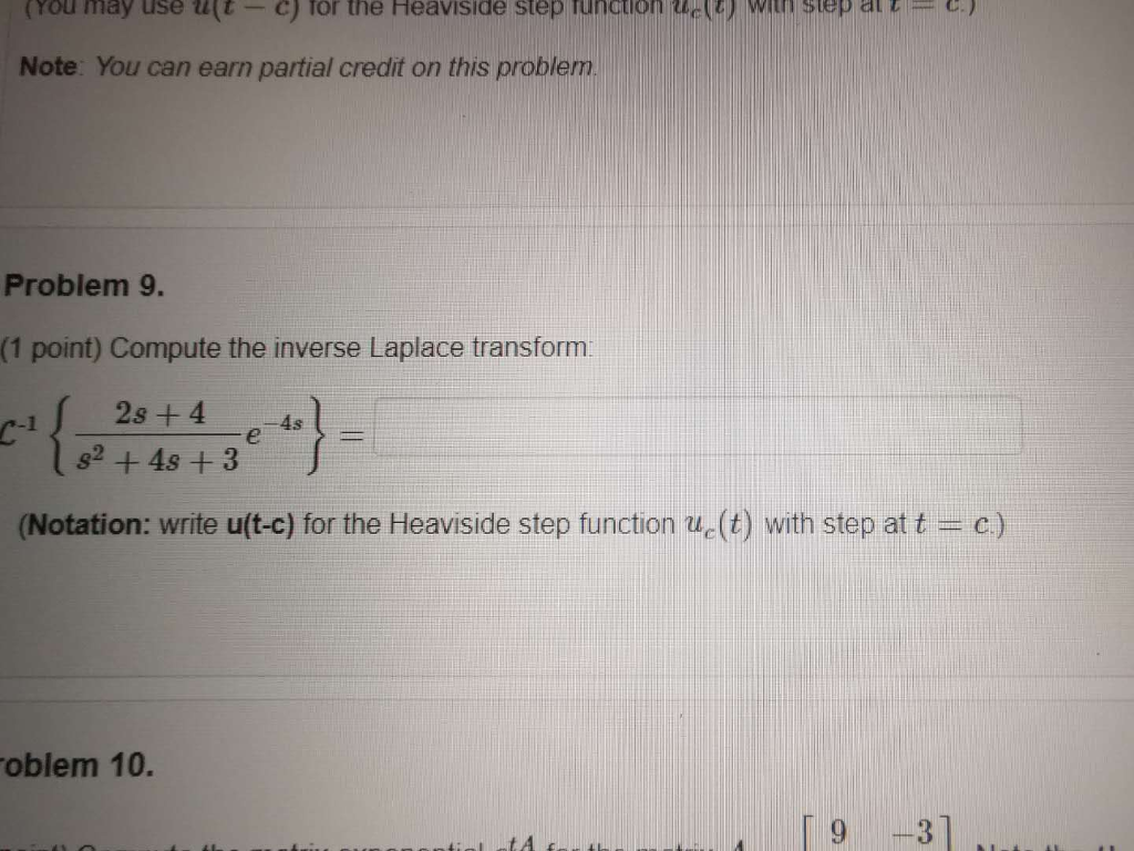 Solved (you may C) for the Heaviside step function Ucw step | Chegg.com