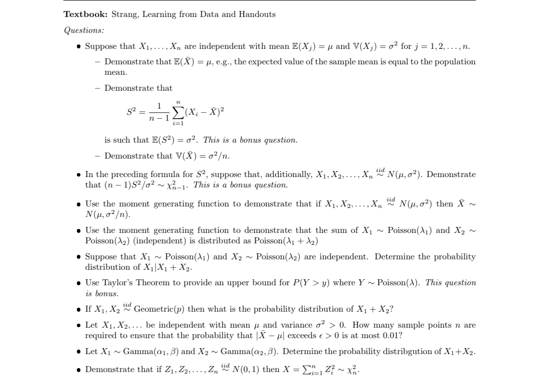 Solved 'extbook: Strang, Learning from Data and Handouts | Chegg.com